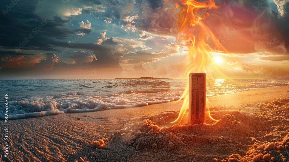 Sweltering heatwave - show heat wave, high summer temperatures ...