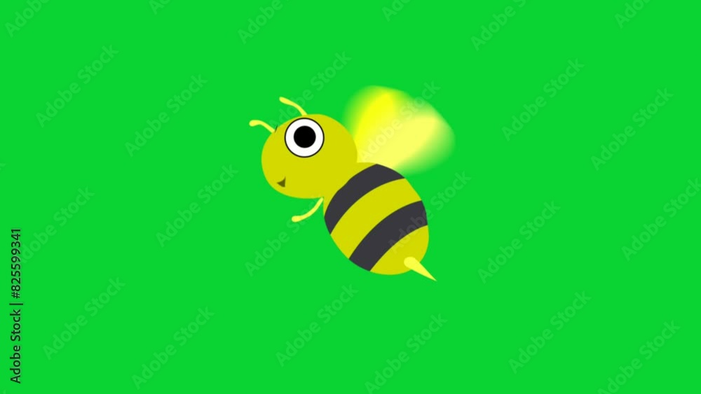 Bee Or Buzzies Sticker icons collection, 3D Animation Video Green ...