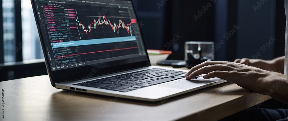 Programmer Working On Their Professional Development Types On A Laptop Computer Keyboard Coding