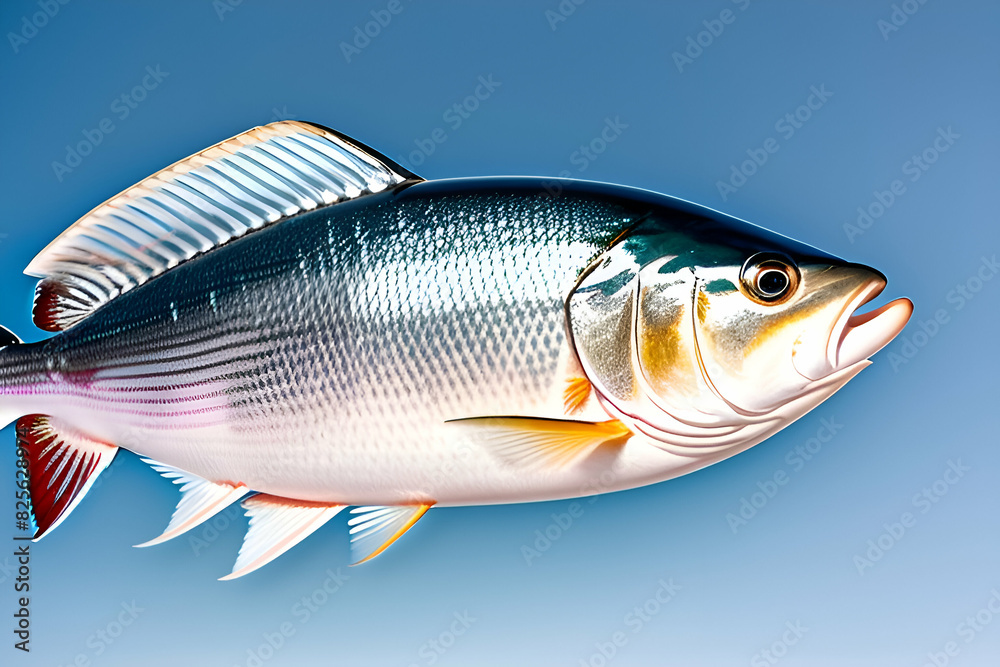 Bonito, Isolated on White Background – Single Italian "Palamita" (Sarda ...