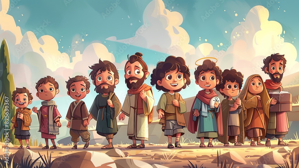 Step into the triumphant cartoon scene where Jesus commissions his ...