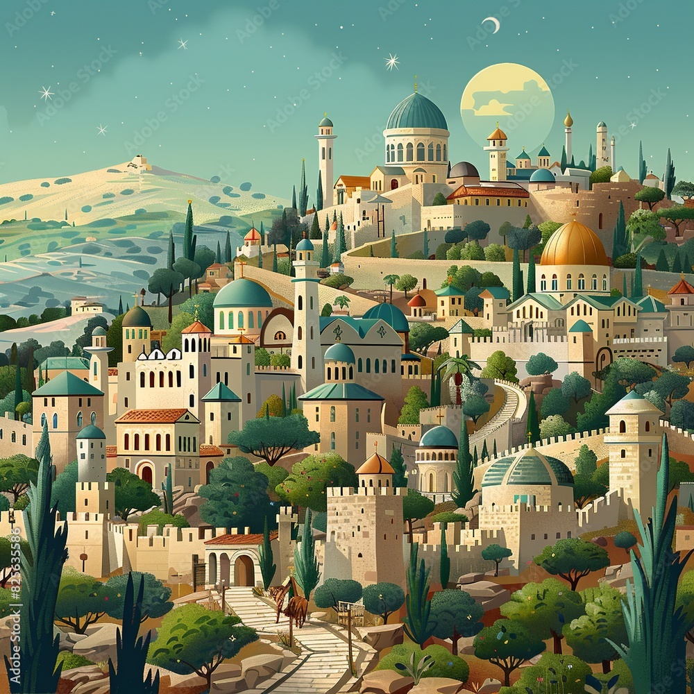 Witness the stark contrast in this dramatic cartoon illustration as ...