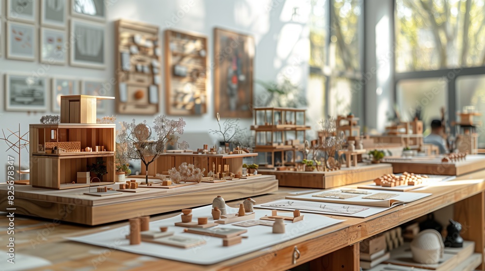 Architectural Miniature Models in Studio. Studio filled with detailed ...