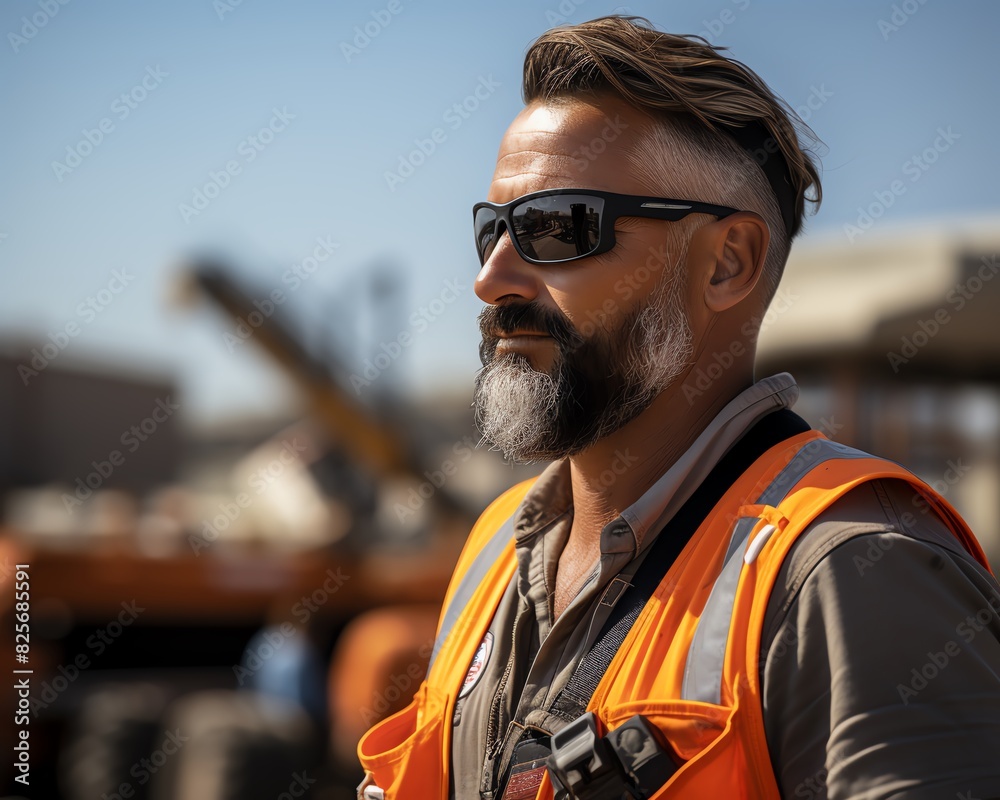 Construction safety officer, highquality, highresolution, safety vest ...