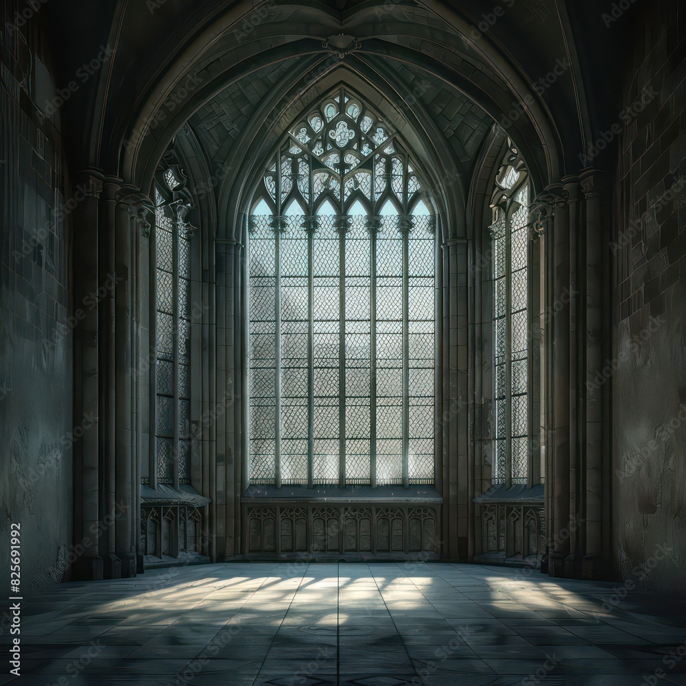 Gothic big window, photography, architectural photography, hyper ...