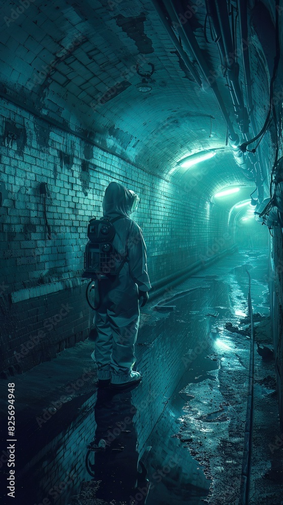 An underground lab where forbidden chemical weapons are being created ...