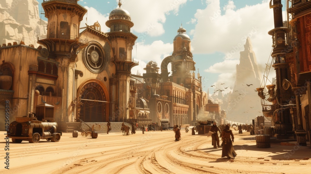 Discover the secrets of a steampunk desert with a mesmerizing map ...
