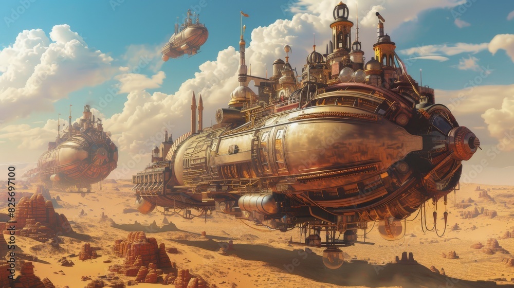 Embark on an adventure through a steampunk desert with a captivating ...