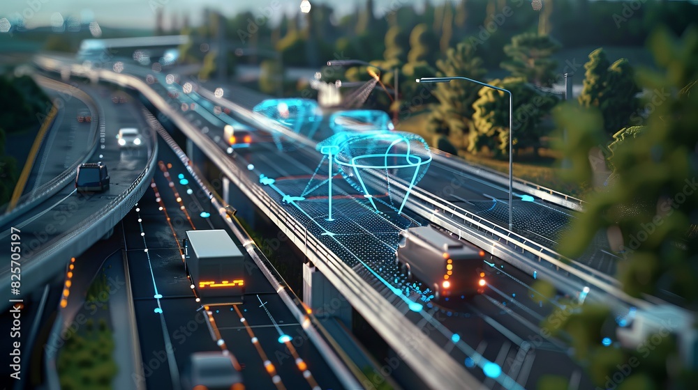Application of digital twin technology in traffic management, showing ...