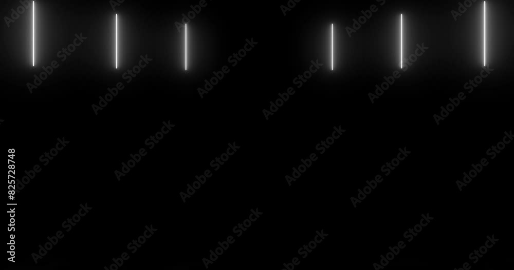 Simple in-and-out neon glowing line. Techno night club sparky spectrum ...