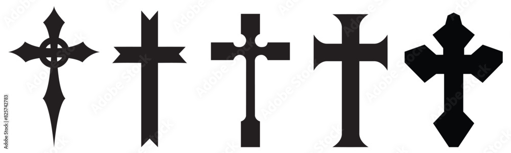 Christian cross vector Jesus Christ, religion symbol, Easter ...