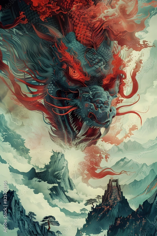 Hulking, Beastly Japanese Yokai Creature Baring Supernatural Fangs in ...