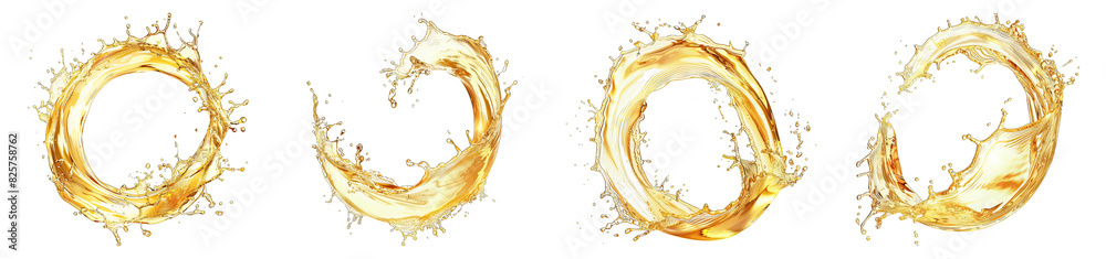 Champagne Splash isolated on transparent png background collection set ...