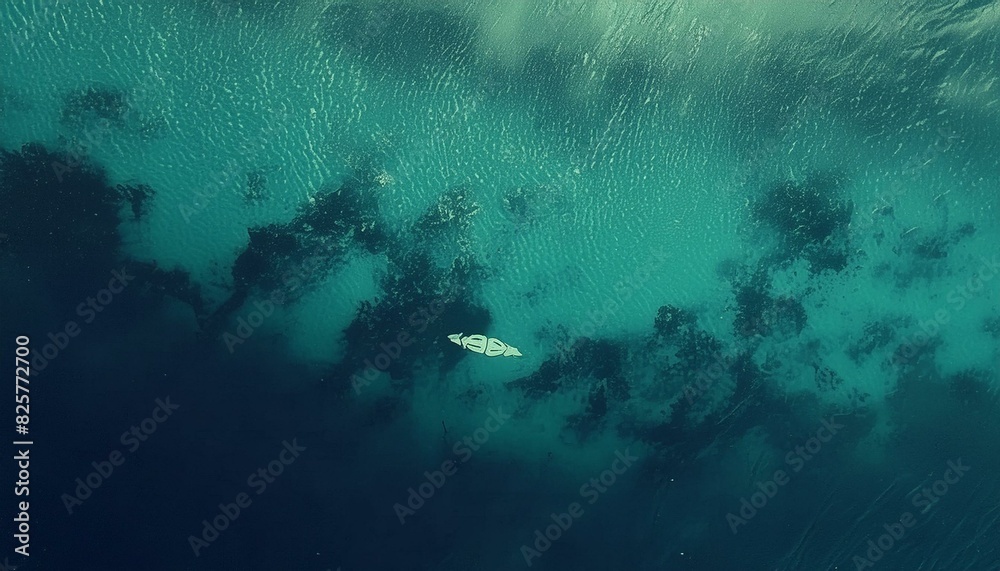 scene with shark drone picture Breathtaking aerial view of a pristine ...
