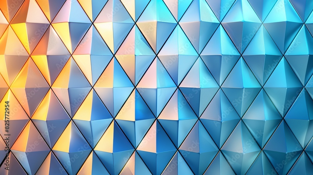 A design featuring a continuous pattern of abstract geometric triangles ...