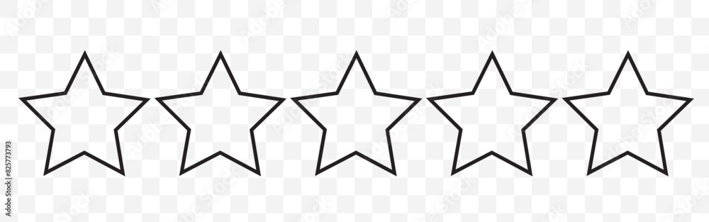 five star Icon. Star icons for use in ratings, customer feedback, and ...