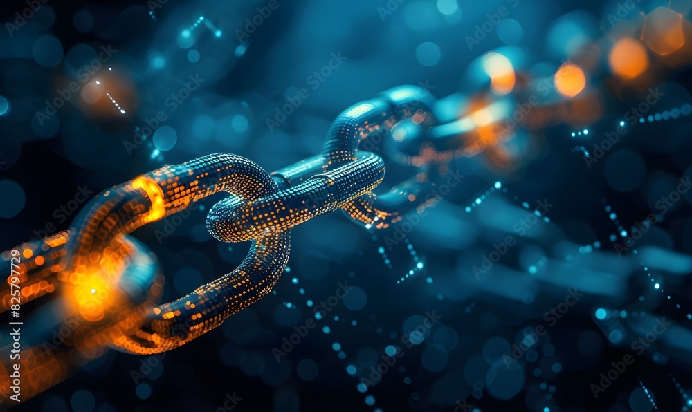 secure connection between devices or networks, with digital locks and ...