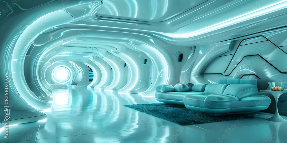 Virtual Background: Cozy Futuristic Living Room Loop for Streaming or ...