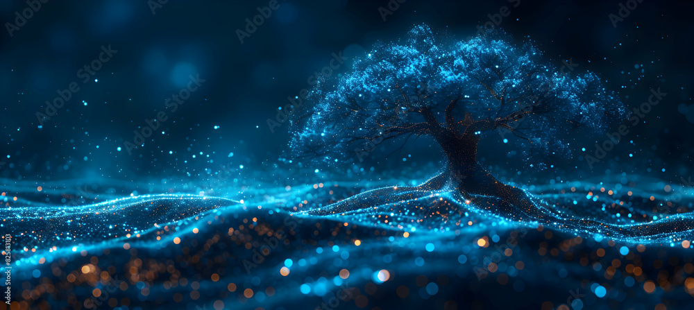 ภาพประกอบสต็อก A sophisticated tree diagram illustrating hierarchical ...