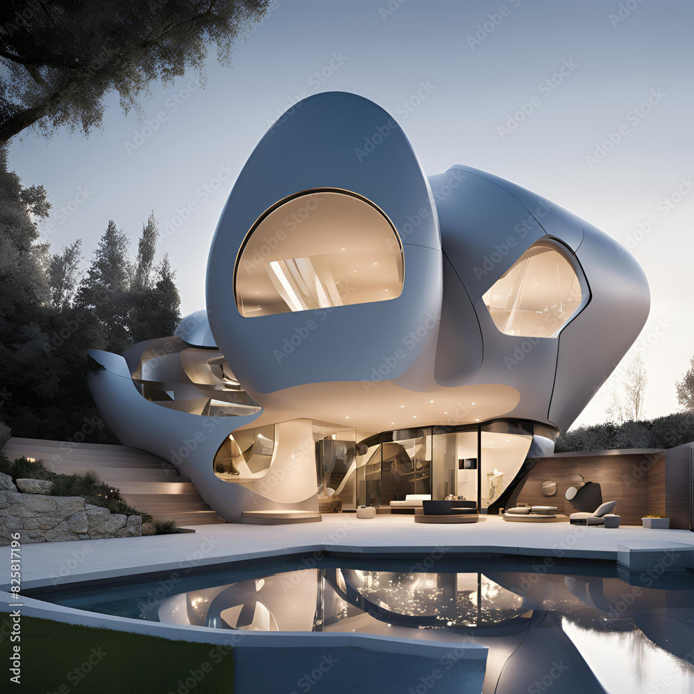 Modern luxury house exterior design, Futuristic house, Design for ...