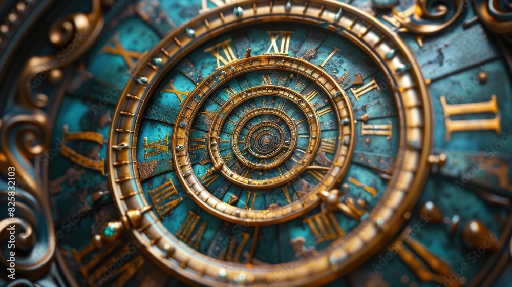Time Travel Technology Background with the concept of Clocks and Time ...