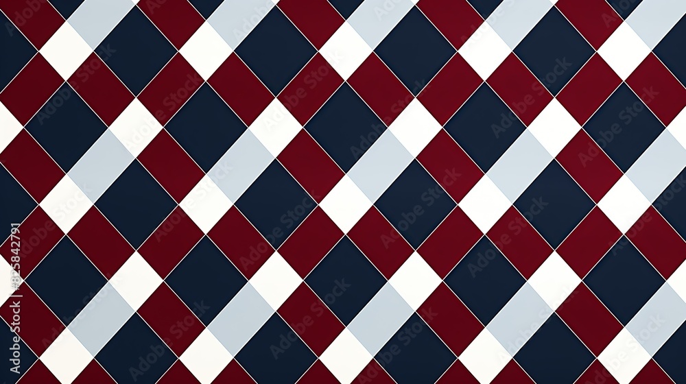 Argyle fabric pattern background featuring diamond shapes in navy ...