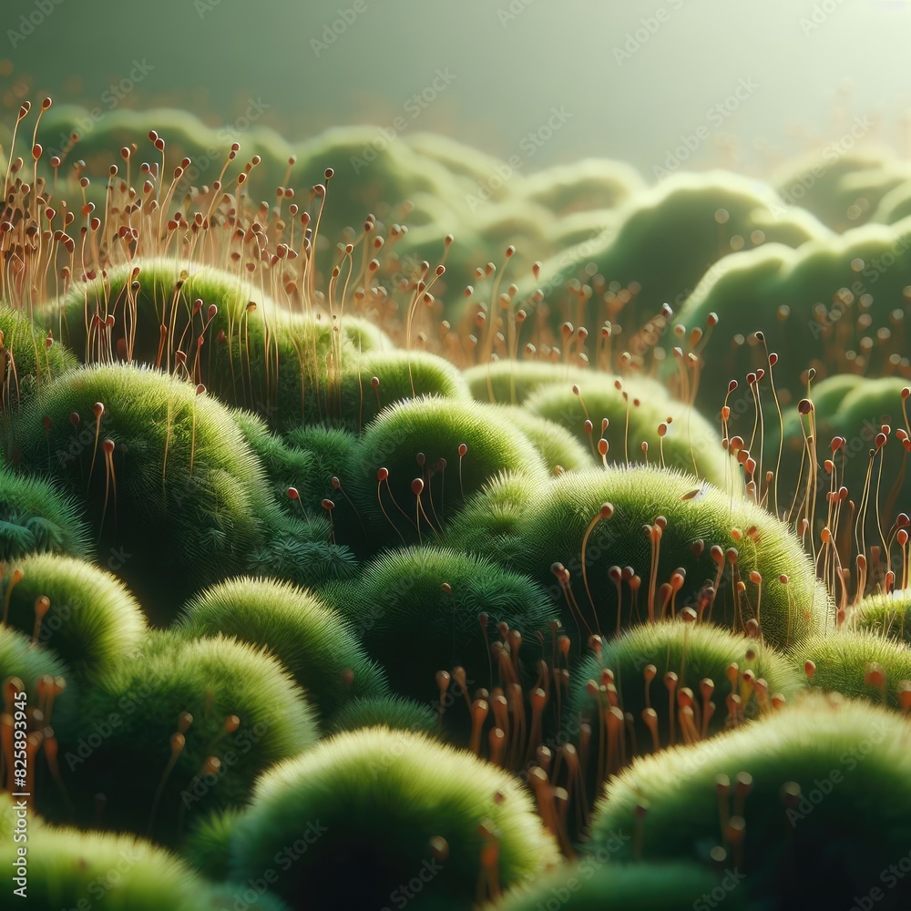 Extreme Macro Photo of Moss Plants: Microscopic Beauty Unveiled Stock ...