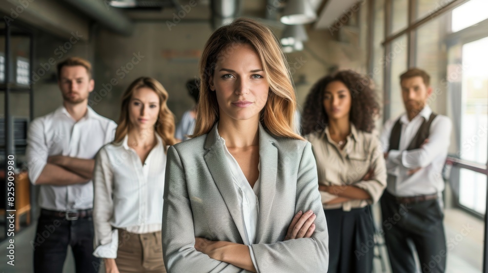 Confident CEO and Business Team in Office: Professional Group Photo [4K ...