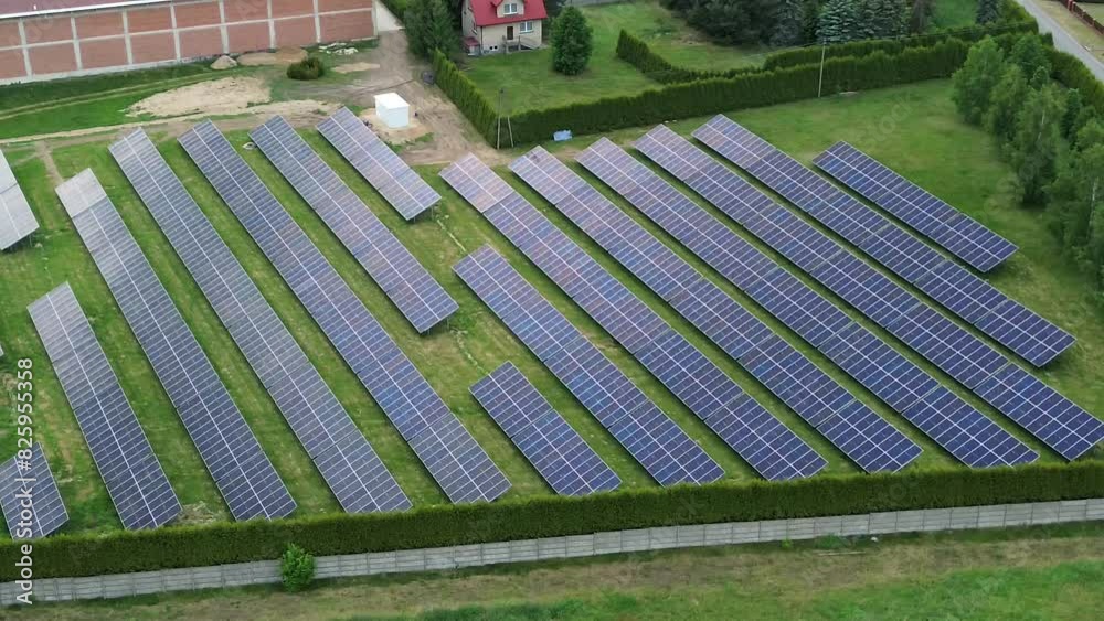 Solar ground mounting system for green energy. Efficient renewable ...