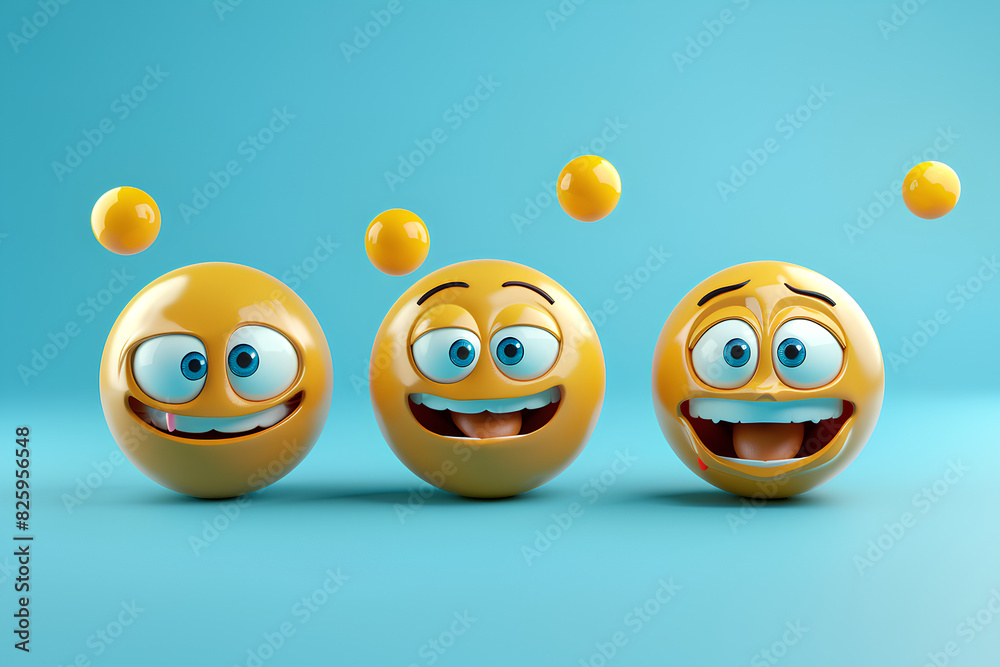 vector character emoji emoticon 3d rendering Stock Illustration | Adobe ...