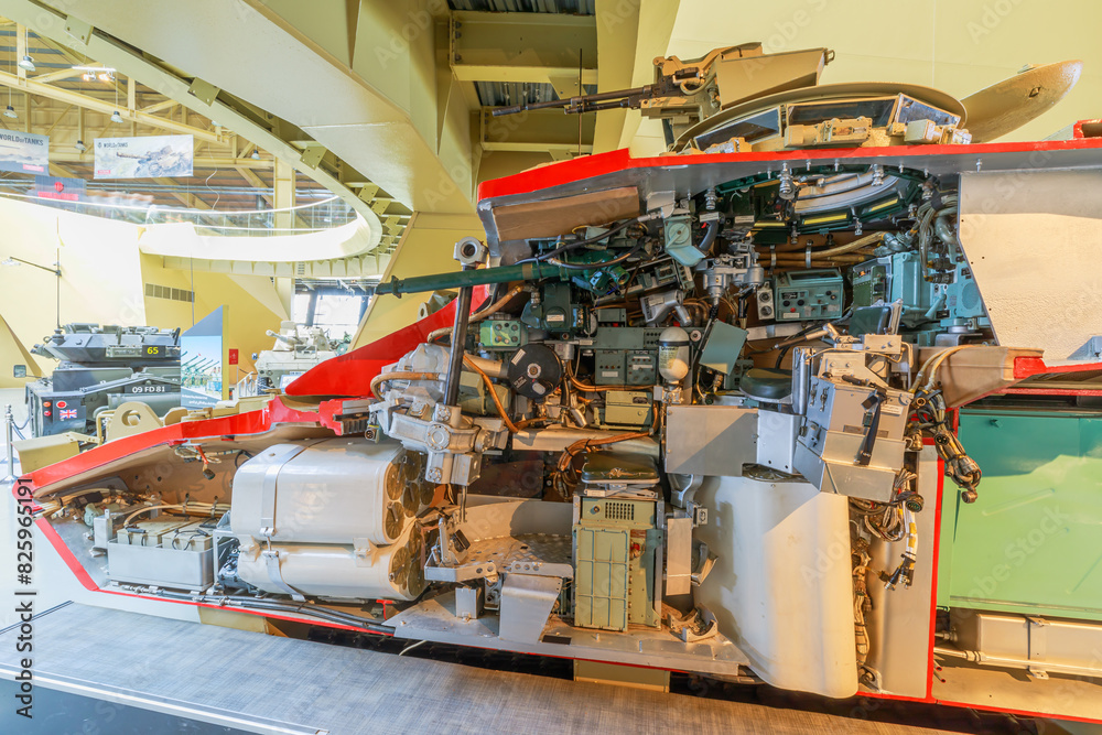Royal Tank Museum, Amman, Jordan - May 4, 2024: detailed interior ...