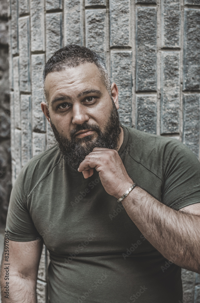 Men's thoughts and emotions concept. Mature middle eastern man thinking ...