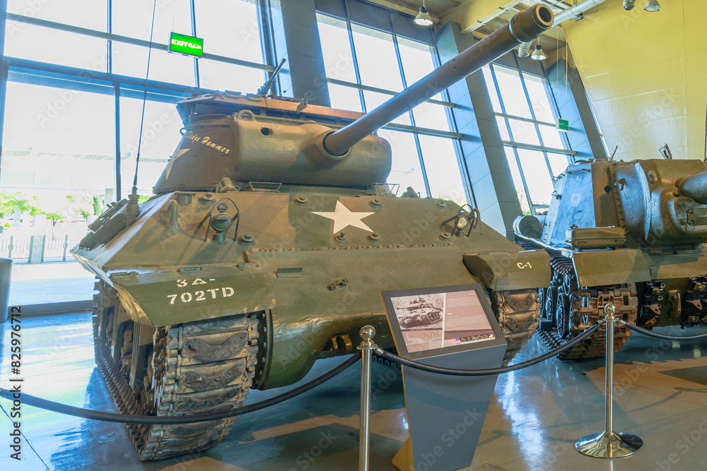 Royal Tank Museum, Amman, Jordan - May 4, 2024: Preserved M36 tank ...