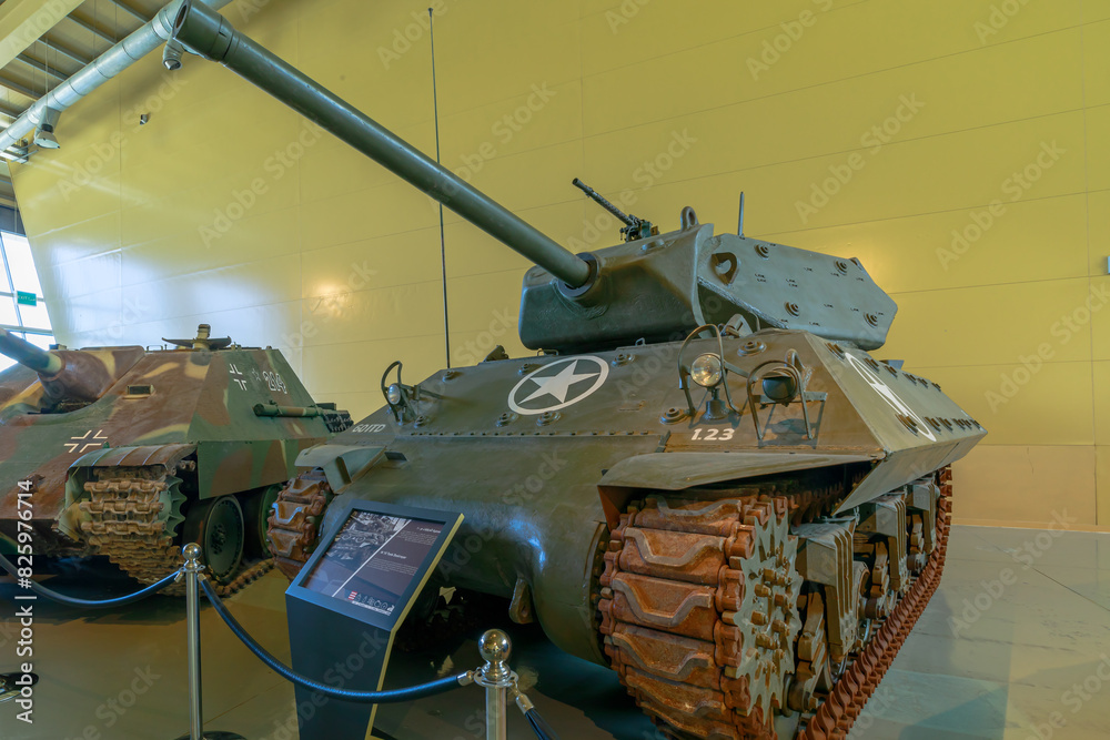 Royal Tank Museum, Amman, Jordan - May 4, 2024: American M10 tank ...
