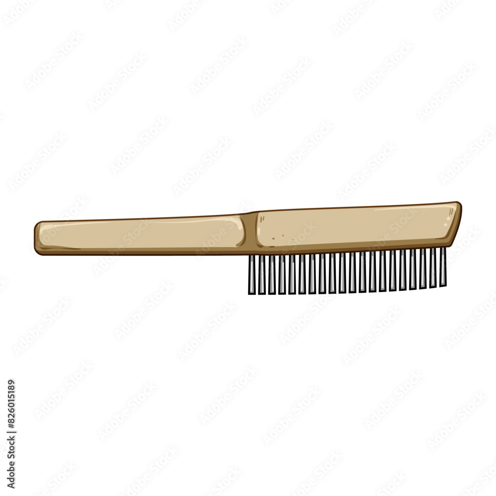 rust wire brush cartoon. metal paint, pipe handle, grinder wool rust ...