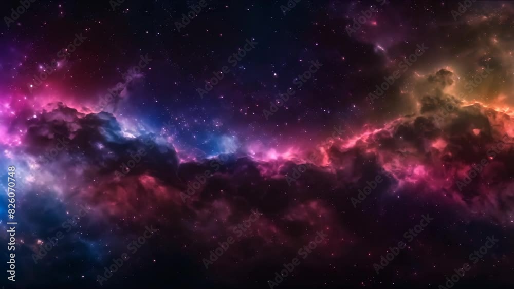 HDRI space panorama with nebula stars and 3D environment map. Concept ...