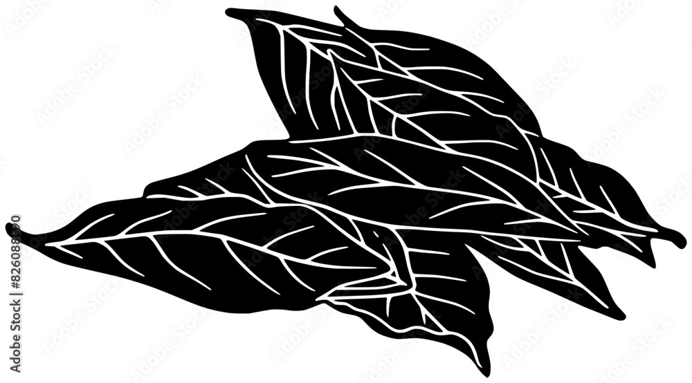 bay illustration food silhouette spice logo seasoning icon cooking ...