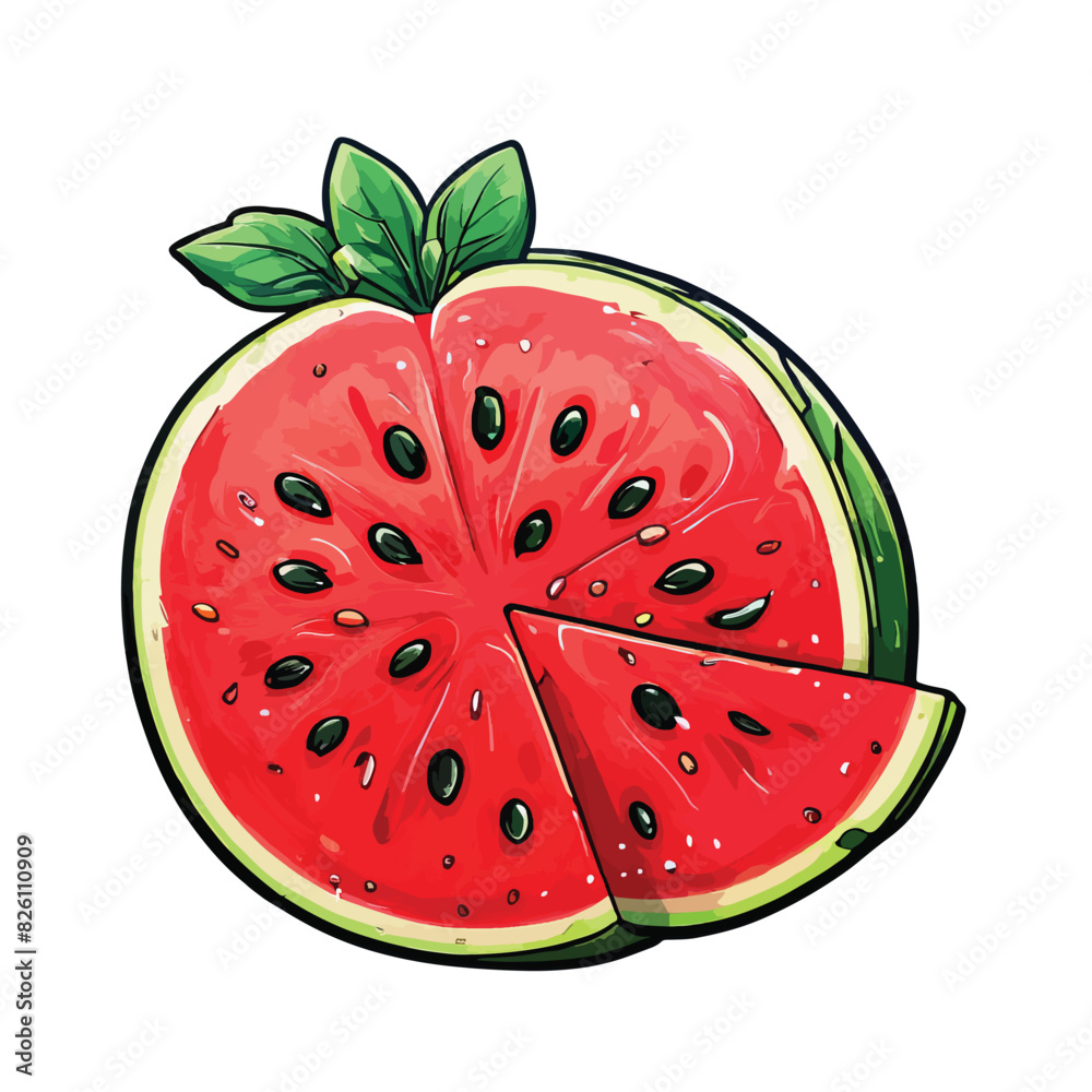 Watermelon Clipart Vector, Colorful Watermelon Vector Art, Juicy ...