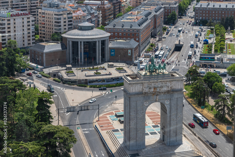 Madrid, Spain 05-08-2024 A view from the Observation Deck of the ...