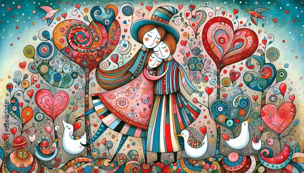 Día de San Valentín, Dia de los enamorados, Dia del amor, Ilustración ...