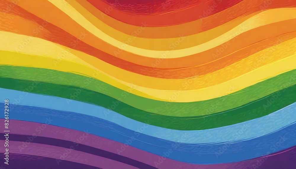vector image of the lgbt flag, close up full screen, queer pride month ...