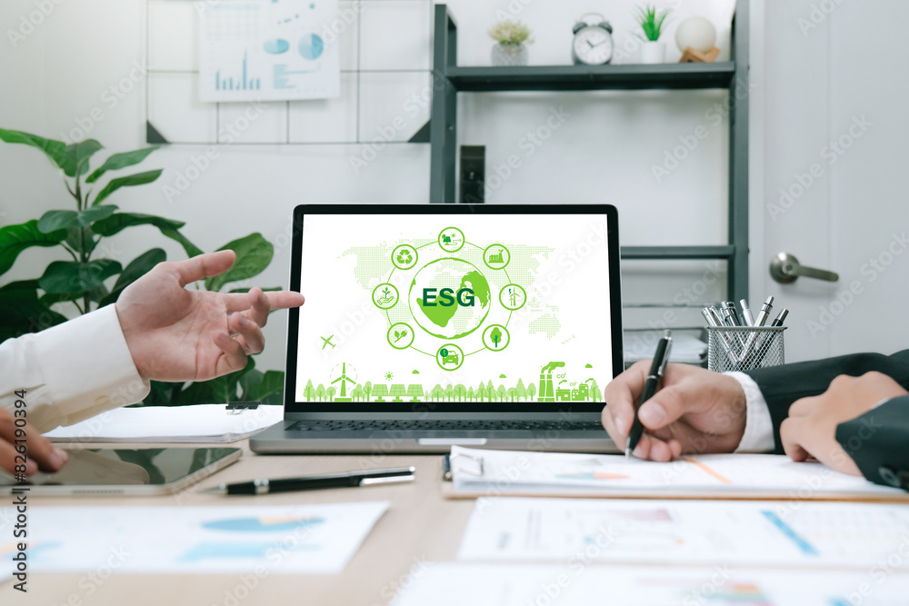 ESG environment social governance investment concept. Business people ...
