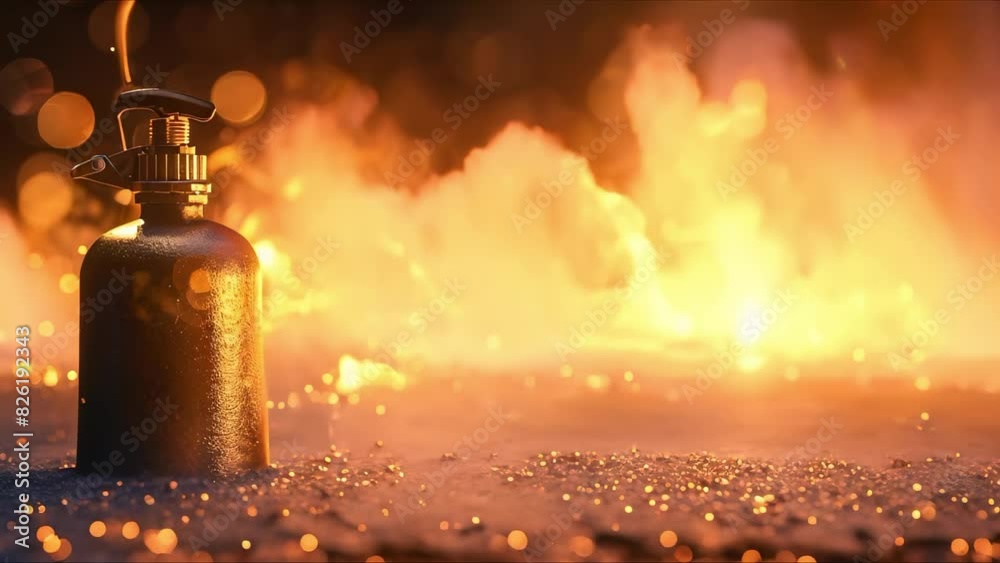 Gas cylinder fire drill caused severe blaze requiring chemical fire ...