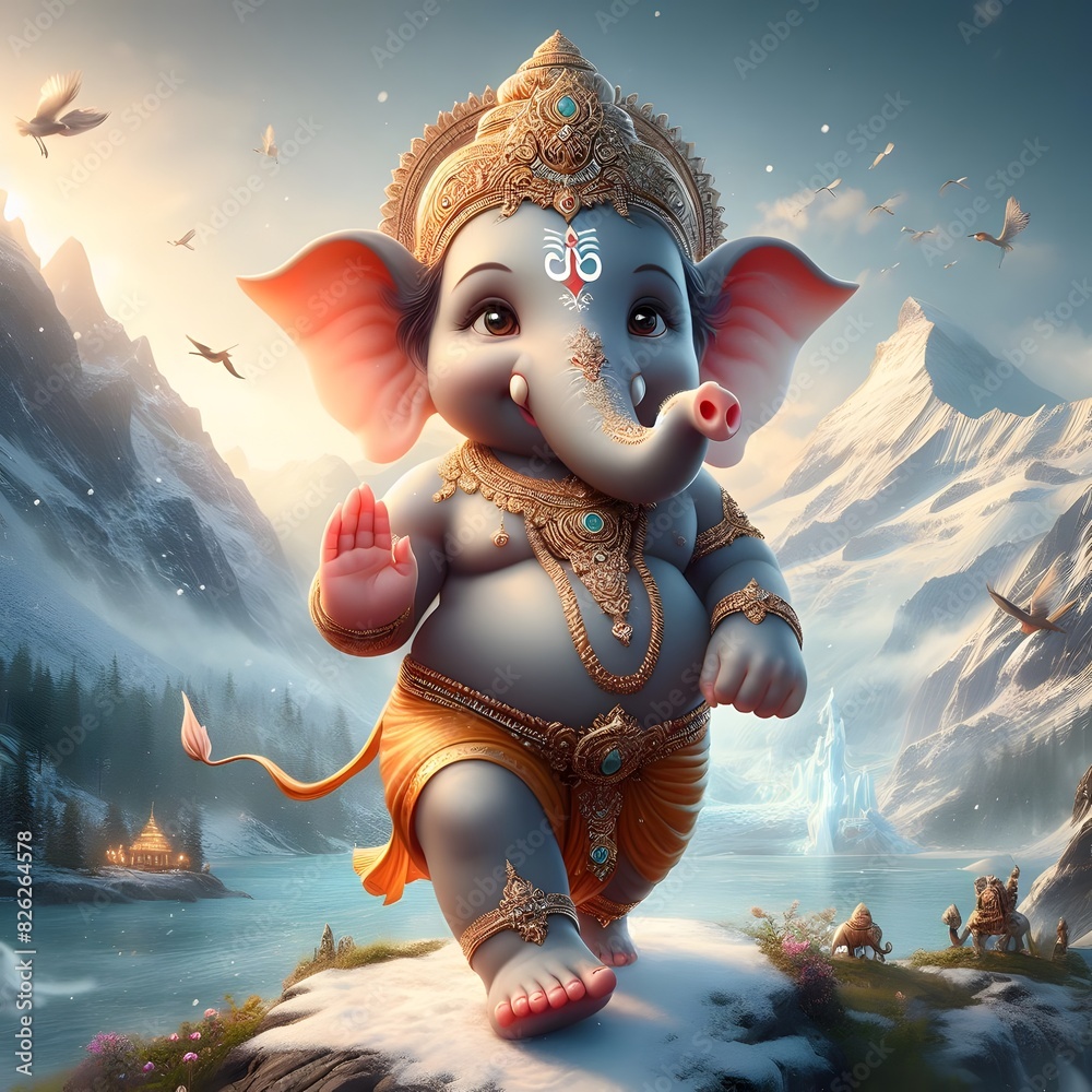 Fotografia Hindu lord Ganesha | Ganpati | Ganesh | Ganpati festival | Ganesh Chaturthi, DWIJ su ...