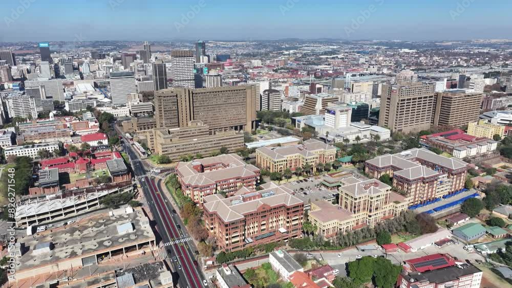 Johannesburg Skyline At Johannesburg In Gauteng South Africa. Downtown ...