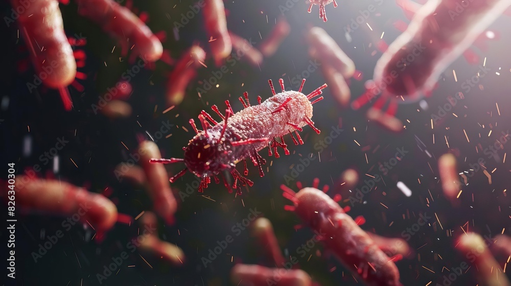 e coli bacterial strains under microscope food safety and human biology ...