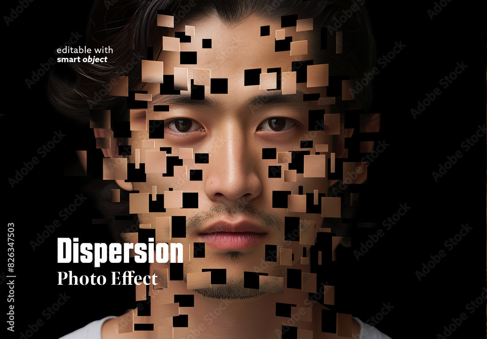 Dispersion Photo Effect Stock Template | Adobe Stock