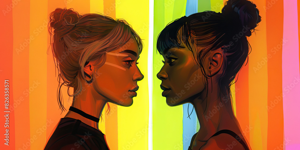 Intersectionality rainbow relationships with different people of gender ...