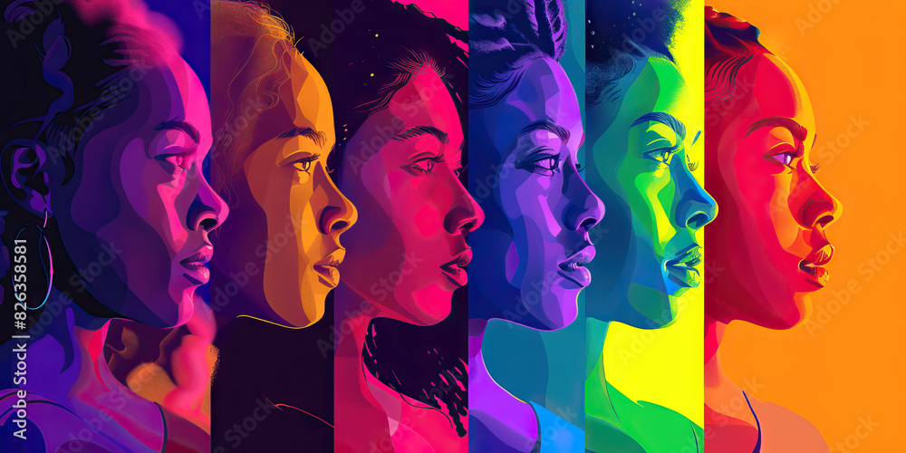 Intersectionality rainbow relationships with different people of gender ...