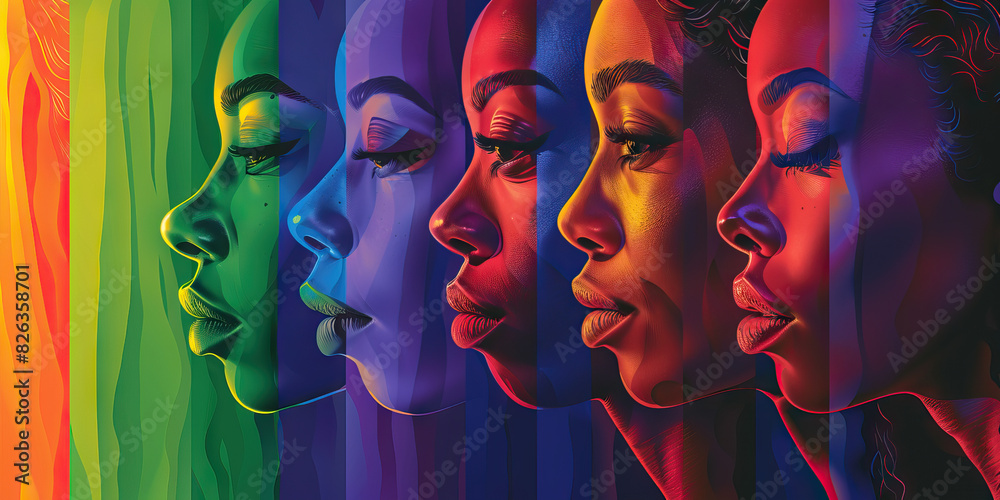 Intersectionality rainbow relationships with different people of gender ...